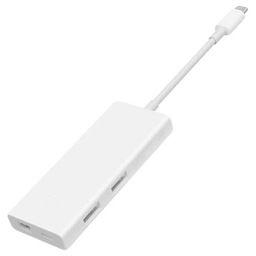 USB-концентратор  Xiaomi ZJQ02TM, разъемов: 3, белый