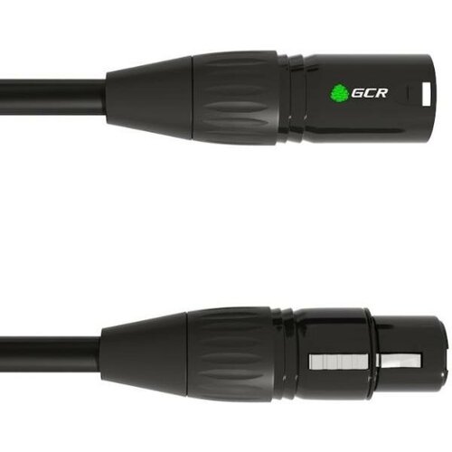 GCR Кабель 5.0m микрофонный XLR M / XLR F , черный, AL case черный, GCR-53373