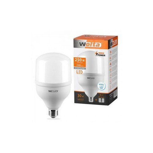 Светодиодная LED лампа Wolta лампа высокомощн. HP E27/E40 30W(2500Lm) 6500K 6K 185x100 25WHP30E27/40 (упаковка 25 штук)