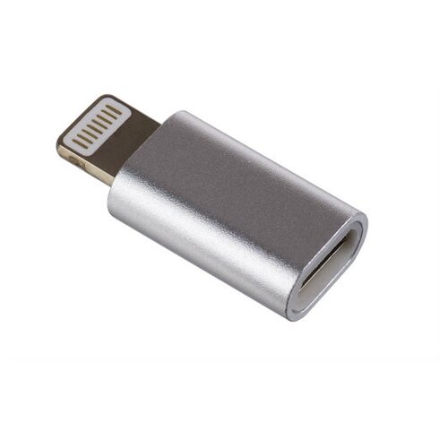 Переходник для iPhone PERFEO Micro USB розетка - 8 PIN Lightning серебро I4313 30 010 763 16088660