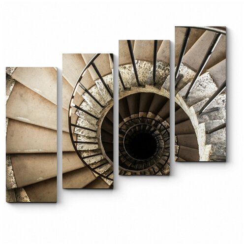 Модульная картина Винтовая лестница 130x112