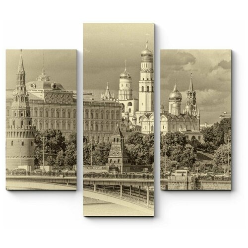 Модульная картина Черно-белая Москва130x117