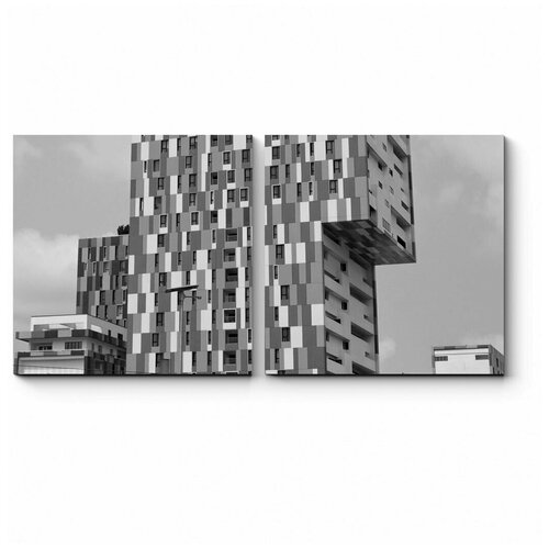 Модульная картина Красивый жилой комплекс Вилладжио70x35