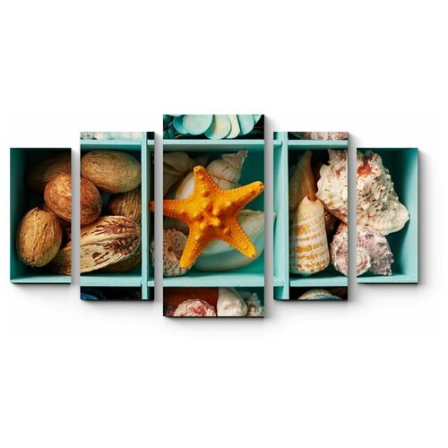 Модульная картина Коробочка с морскими сокровищами100x55
