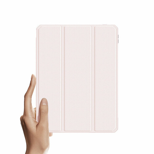 Чехол книжка для iPad Pro 11 (2022, 2021, 2020, 2018г) с отделением для стилуса, Dux Ducis Toby series розовый