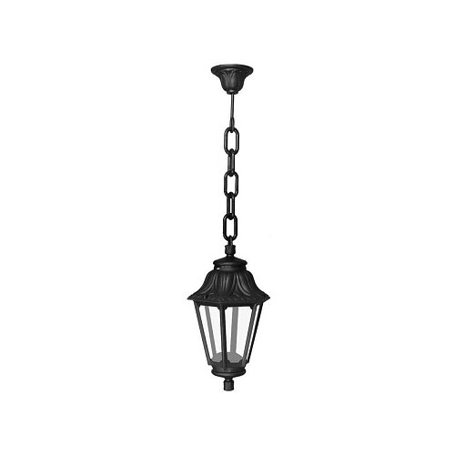 Fumagalli Подвесной уличный светильник Anna E22.120.000.AXF1R, E27, 60 Вт, цвет арматуры: черный, цвет плафона бесцветный