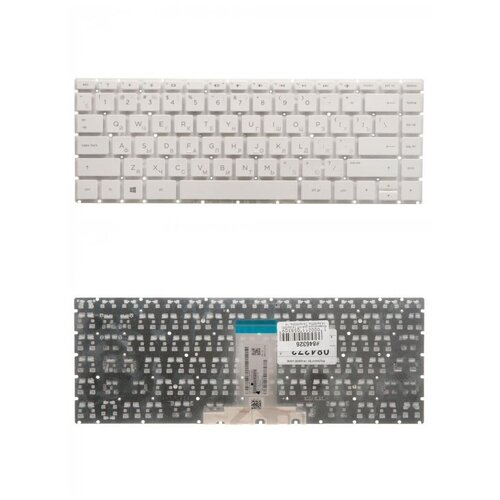 Keyboard / Клавиатура для ноутбука HP 14-bp000, 14-bp001la, 14-bp002la, 14-bp005la, 14-bp006la, 14-BS, 14-BR, 14-BF, 14-BK белая