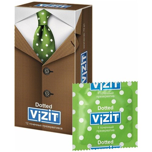 ViZiT / Презервативы ViZiT Dotted с точечным рифлением 12шт 2 уп