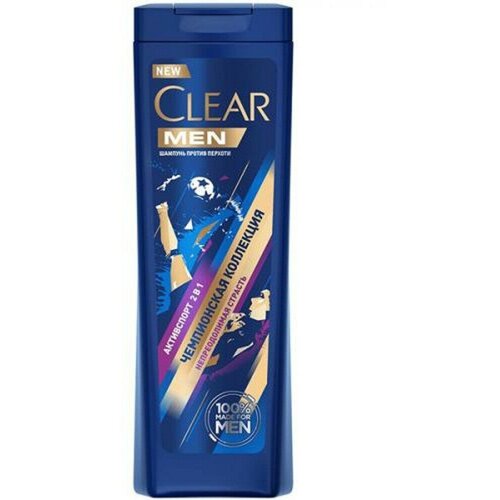 Шампунь для волос Clear Vita Abe Активспорт,2 в 1 мужской, 400 мл