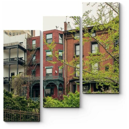 Модульная картина Жилая улица в Бруклин-Хайтс130x139