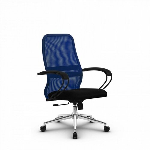 Компьютерное офисное кресло mетта SU-СК130-8Р, СН3, Светло-синее/Черное