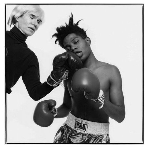 Плакат, постер на бумаге Jean-Michel Basquiat/Жан Мишель Баския и Энди Уорхол. Размер 30 х 42 см
