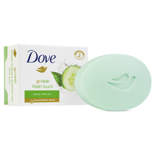 Dove Крем-мыло кусковое Прикосновение свежести огурец, 100 г