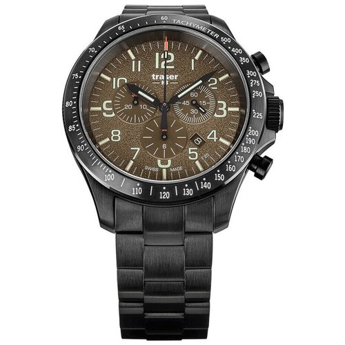 Наручные часы traser P67 professional, черный, коричневый