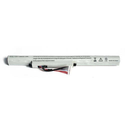 Аккумулятор для ноутбука Lenovo IdeaPad Z500, Z510, Z400 Series (14.4V, 2200mAh, 38Wh). PN: L12S4K01, 121500123, 4INR19/66
