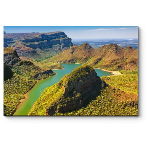 Модульная картина Зеленый каньон 40x27