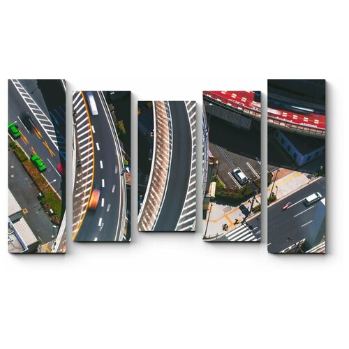 Модульная картина Надземные дороги Токио90x54