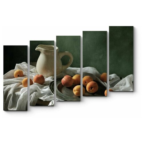 Модульная картина Натюрморт с сочными абрикосами 210x147