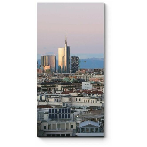 Модульная картина Панорама Милана с крыши Миланского собора 30x60