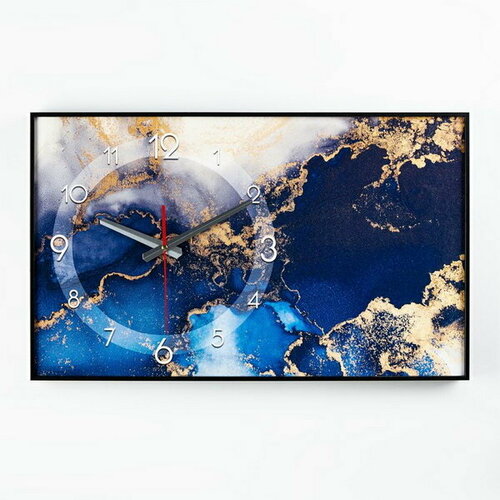 Часы-картина настенные, интерьерные "Мрамор", плавный ход, 57 x 35 x 4 см