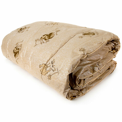 Одеяло зимнее полуторное "Этюд" утолщенное с верблюжьей шерстью, 140х205, 1,5-спальное, ткань тик