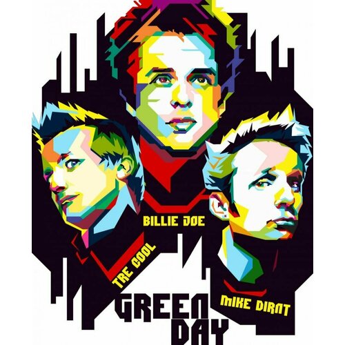 Плакат, постер на бумаге Green Day/Грин Дей. Размер 30 х 42 см