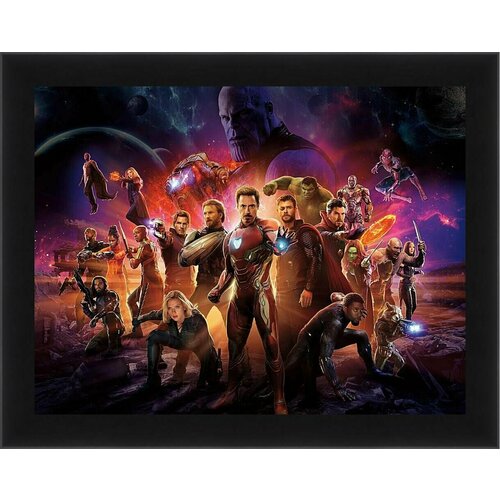 Плакат, постер на бумаге Мстители Война бесконечности. Размер 30 х 42 см