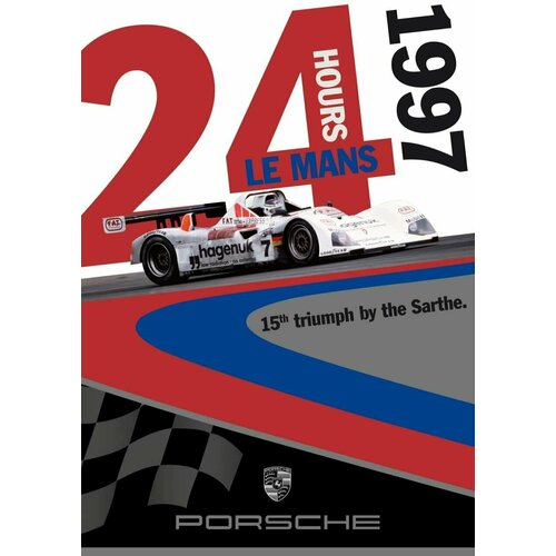Плакат, постер на холсте 24 часа Ле-Мана 1997 (24 Le Mans). Размер 42 на 60 см