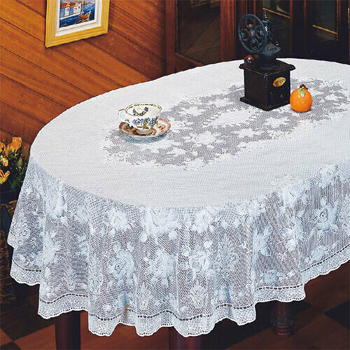 Скатерть на стол Home Decor ПВХ 100% 150х230см белый цвет HD.01.2014