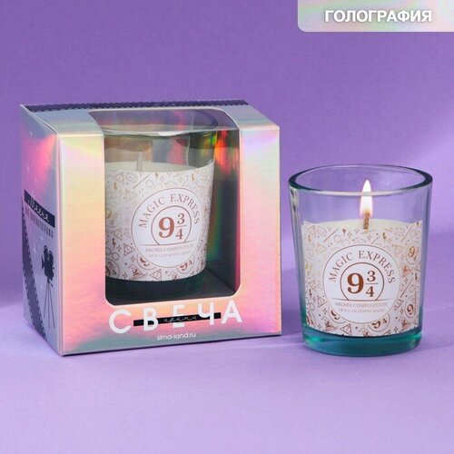 Новогодняя свеча в стакане «Magic express», аромат ваниль