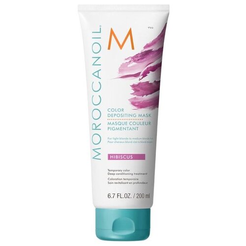 Moroccanoil Color Depositing Маска тонирующая для волос Hibiscus, 200 г, 200 мл, дой-пак