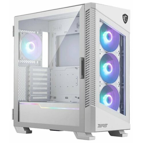 Корпус MSI MPG VELOX 100R WHITE, Global, 2xUSB 3.0, 1xType C, 4x120mm ARGB Fan, ARGB