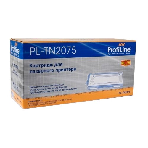 Картридж ProfiLine PL-TN2075, 2500 стр, черный