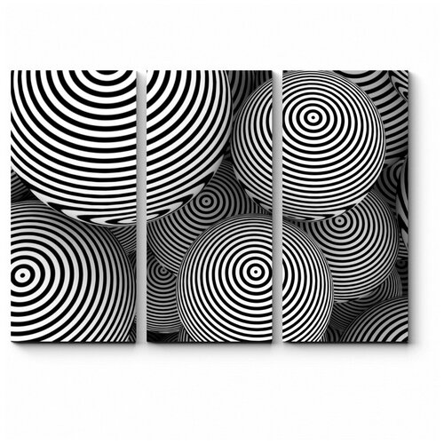Модульная картина Черно-белая иллюзия 150x108