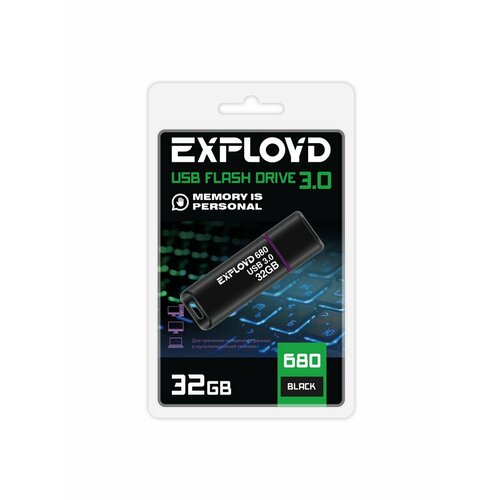 Флешка USB 3.0 Exployd 32 ГБ 680 ( EX-32GB-680-Black )