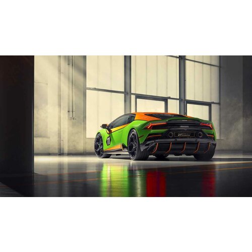 Картина на холсте 60x110 LinxOne "Lamborghini Evo Huracan" интерьерная для дома / на стену / на кухню / с подрамником