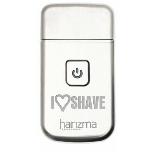 Harizma Компактный шейвер для стрижки и бритья, I Love Shave, аккумулятор, серебристый