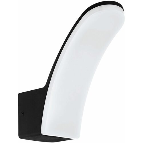 EGLO Уличный настенный светильник Fiumicino 98148 светодиодный, 11 Вт, цвет арматуры: черный, цвет плафона белый