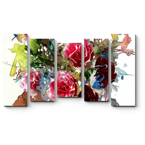 Модульная картина Букет из роз 150x90