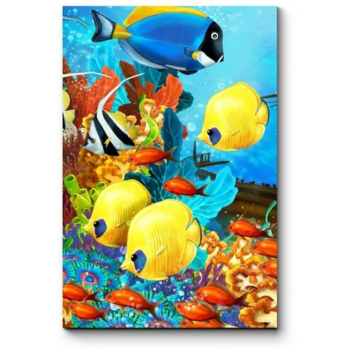 Модульная картина Тропические рыбки 100x150