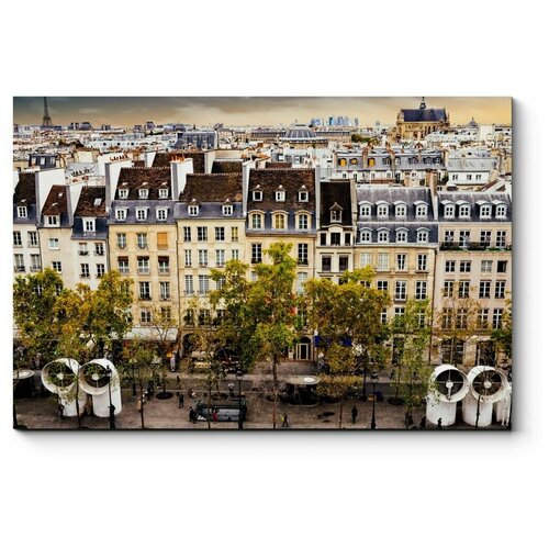 Модульная картина Над крышами Парижа140x93