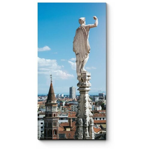 Модульная картина Вид с крыши Миланского собора100x200