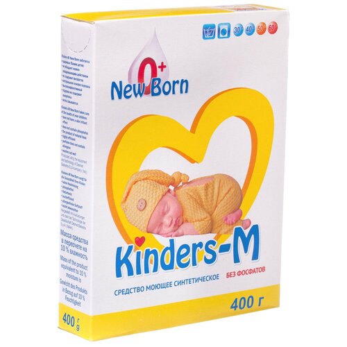 Стиральный порошок Бархим Kinders-M New Born, 0.4 кг, универсальное, для цветных тканей