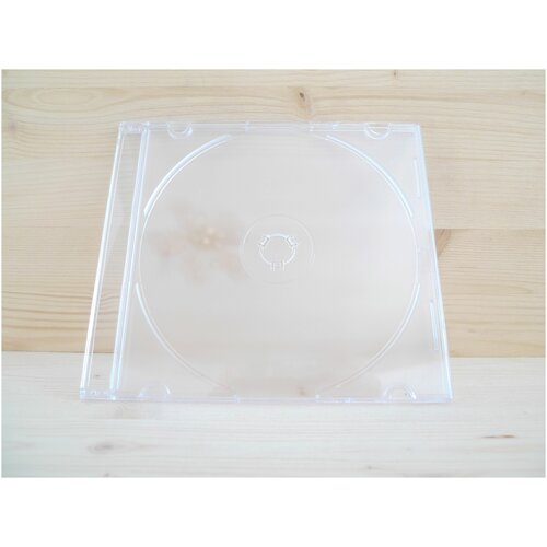 Коробка футляр для 1 CD диска, Slim 5 мм, Clear прозрачный, CD Box на 1 компакт диск