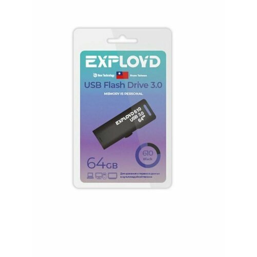 USB флеш накопитель EX-64GB-610-Black USB 3.0