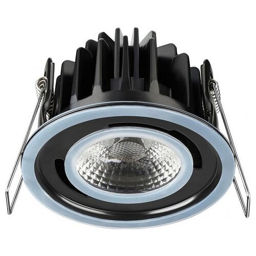 Светильник Novotech 358342, LED, 8 Вт, 3000, теплый белый, цвет арматуры: черный, цвет плафона: бесцветный