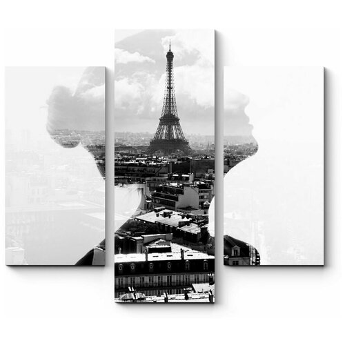 Модульная картина Очарование Парижем 90x81