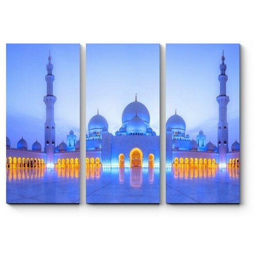 Модульная картина Большая мечеть шейха Заида в сумерках60x43