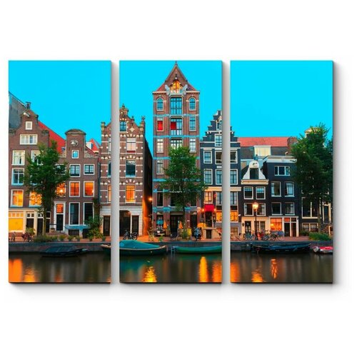 Модульная картина Амстердам каким мы его знаем 150x108