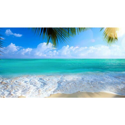 Картина на холсте 60x110 Альянс Лес "Тропики море пляж" на подрамнике / интерьер/ декор